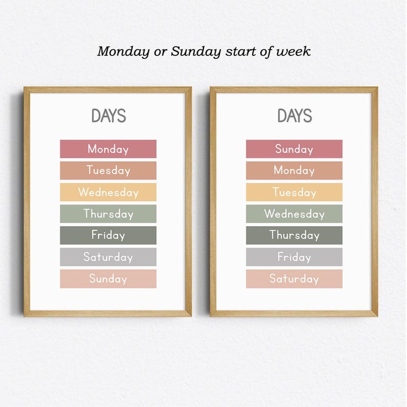 Educational Posters Set: Alphabet, Numbers, Feelings, Shapes (digital ...
