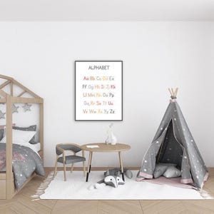 Upper and Lowercase Letters Printable | Alphabet Poster for Kids ...