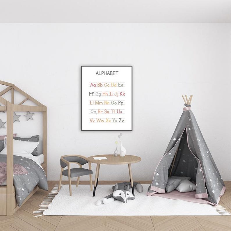 Upper and Lowercase Letters Printable | Alphabet Poster for Kids ...