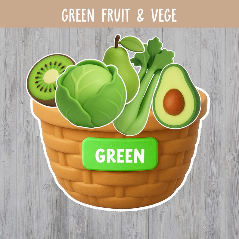 Color Sorting Game: Fruits & Vegetables Matching Activity (digital ...
