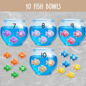 Fish Number Matching Game: Preschool Counting Activity (digital ...