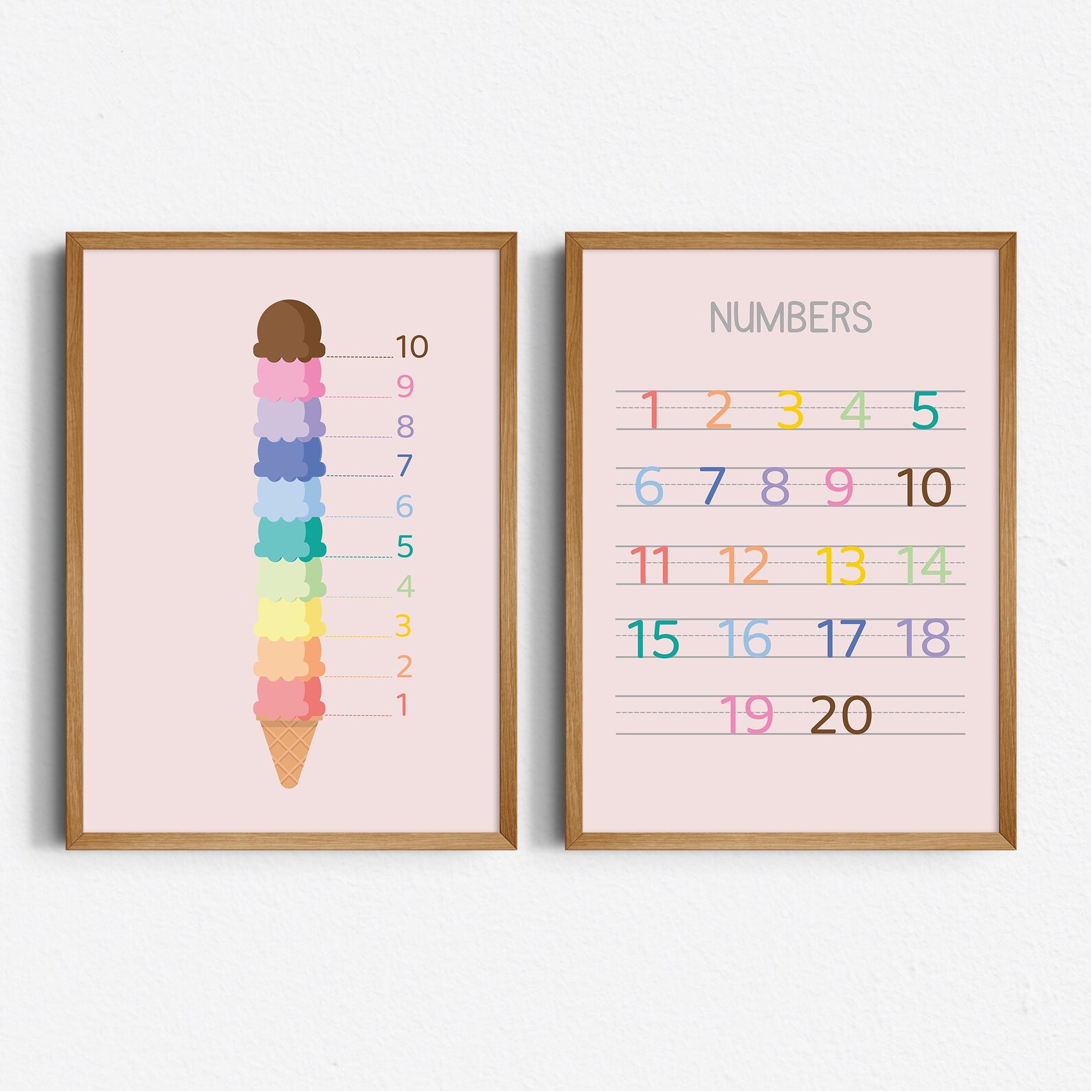 Numbers 1-20 Chart: Boho Classroom Poster (digital Download) - Etsy