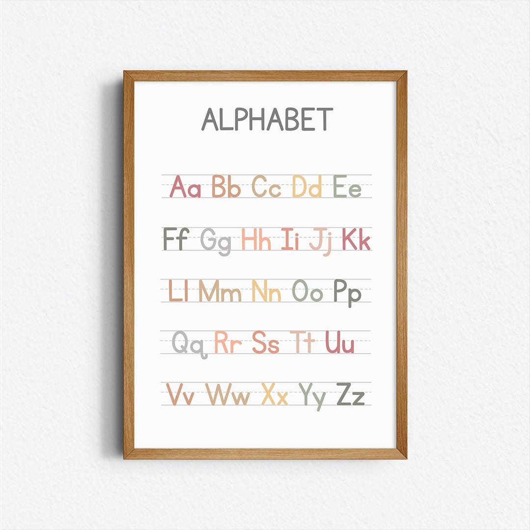 Upper and Lowercase Letters Printable | Alphabet Poster for Kids ...