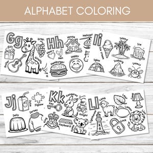 Alphabet Coloring Pages: Preschool Printable Activity (PDF) - Etsy