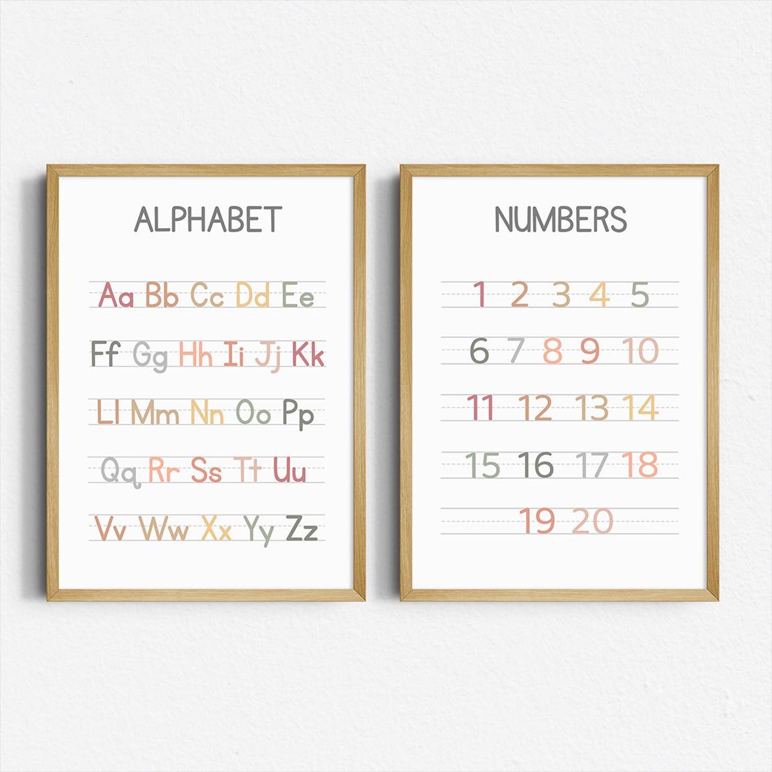 Educational Posters Set: Boho Montessori Classroom Decor (digital ...