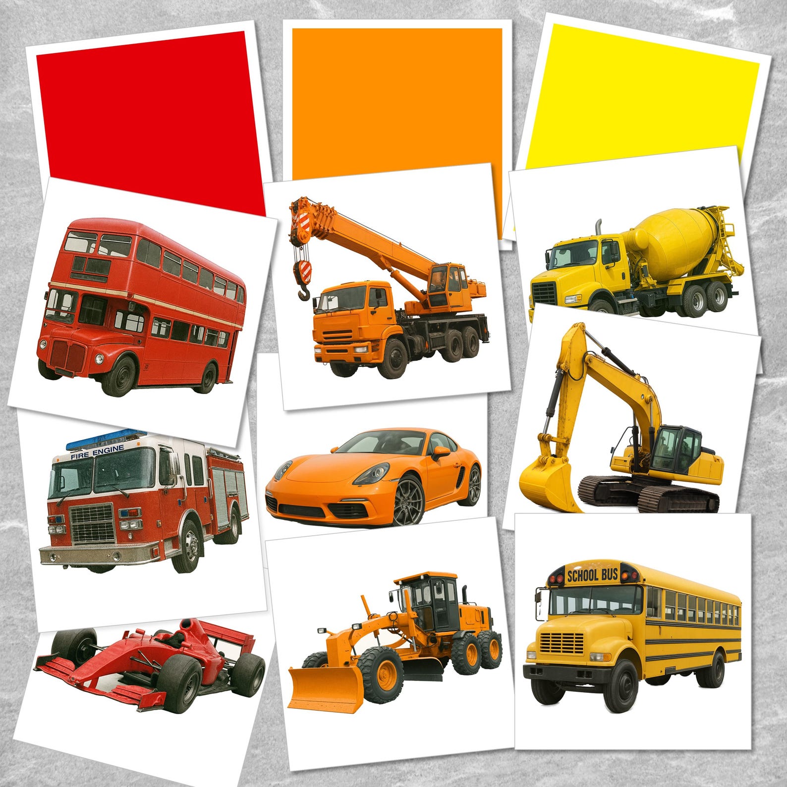 Vehicle Color Sorting Activity for Preschool – 44 Printable Cards ...