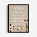 Safari Animal Alphabet Poster: Boho Classroom Decor (digital Download ...