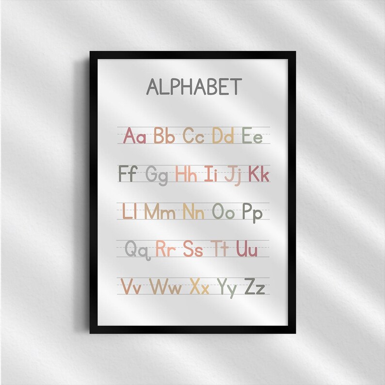 Upper and Lowercase Letters Printable | Alphabet Poster for Kids ...