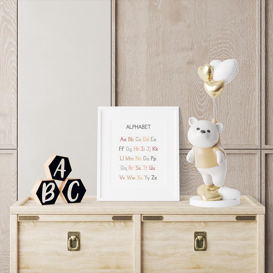 Boho Alphabet Poster: Uppercase and Lowercase Letters (digital Download ...