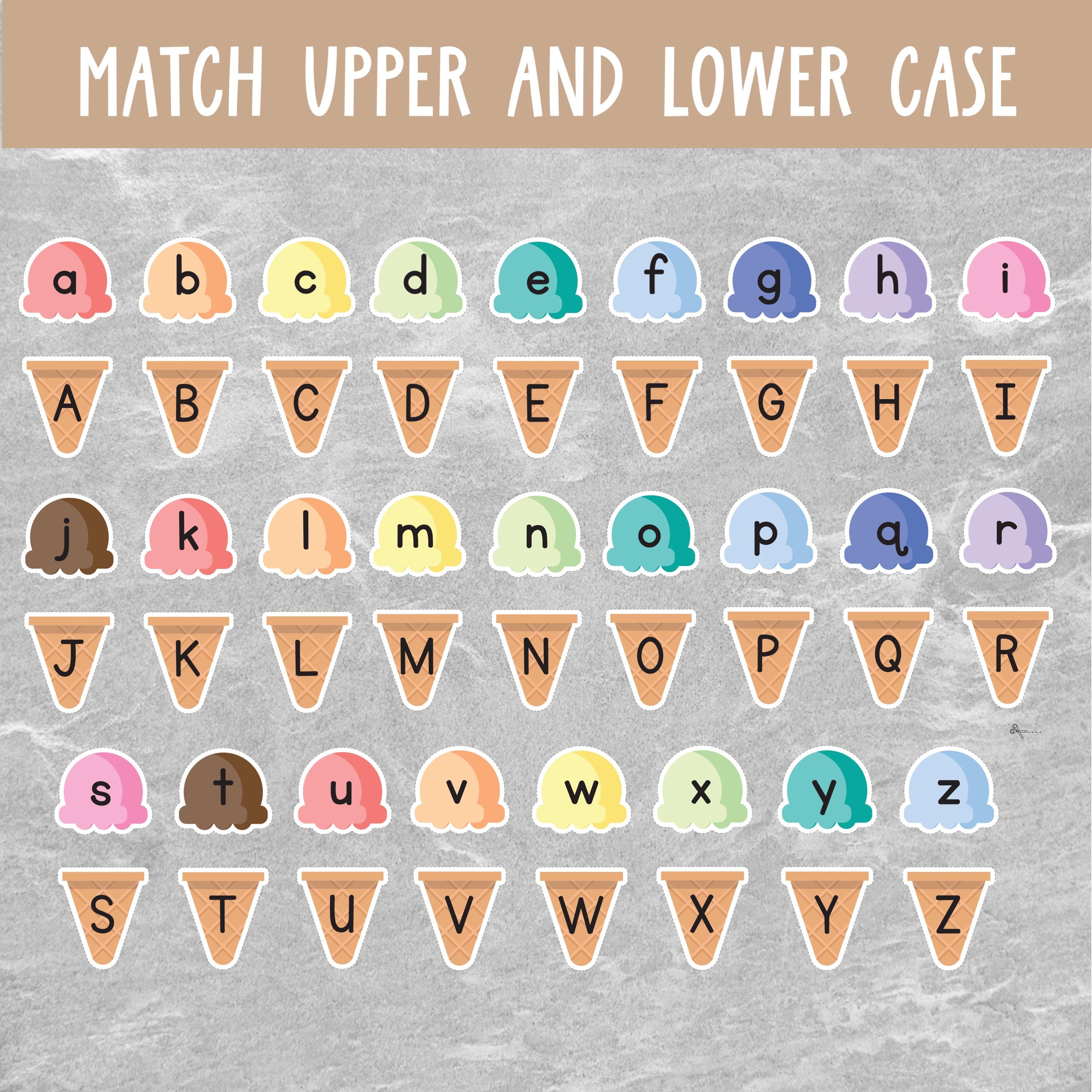 Ice Cream Alphabet Matching Game: Preschool Printable (digital Download ...