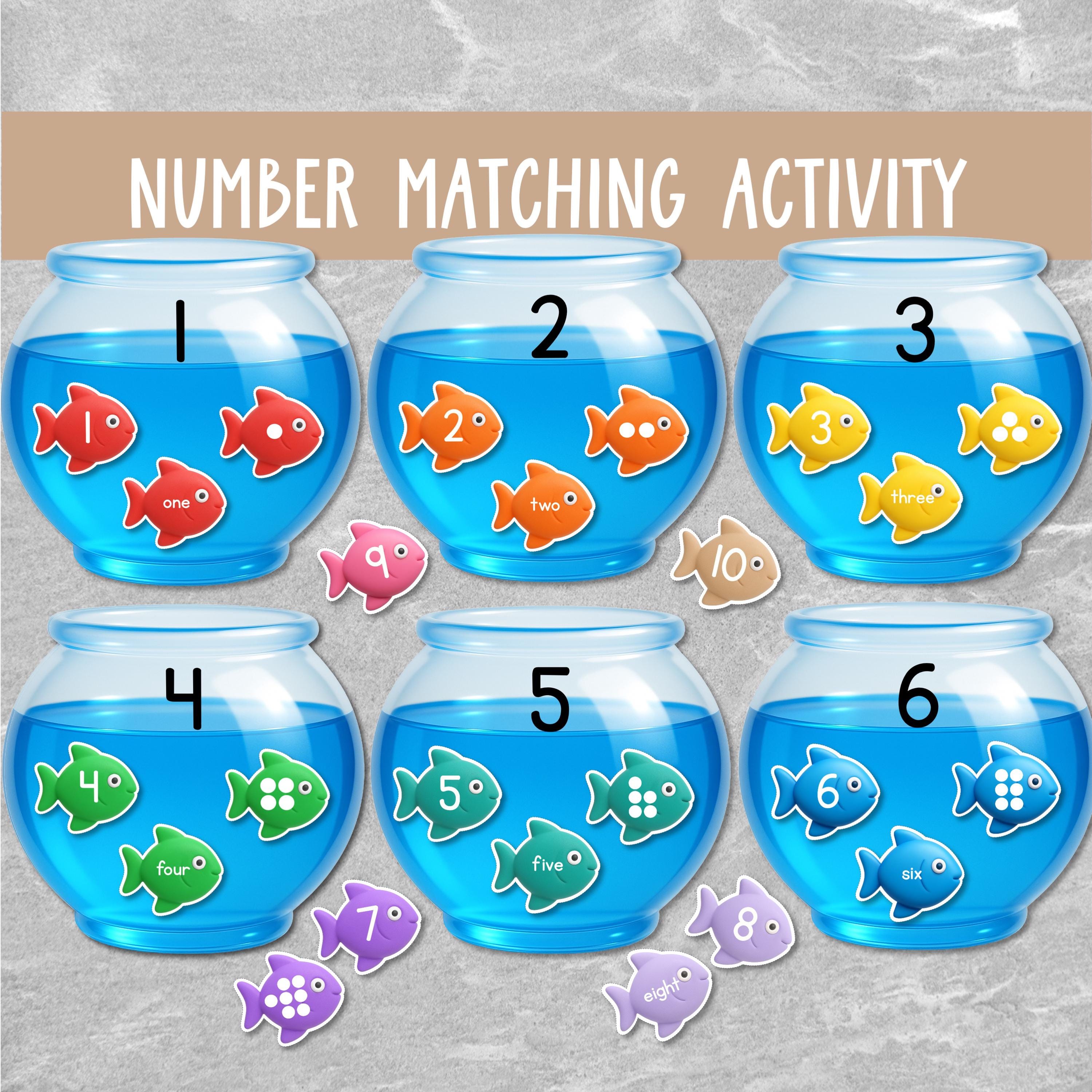 Fish Number Matching Game: Preschool Counting Activity (digital ...