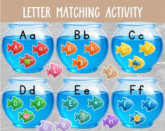 Fish Number Matching Game: Preschool Counting Activity (digital ...