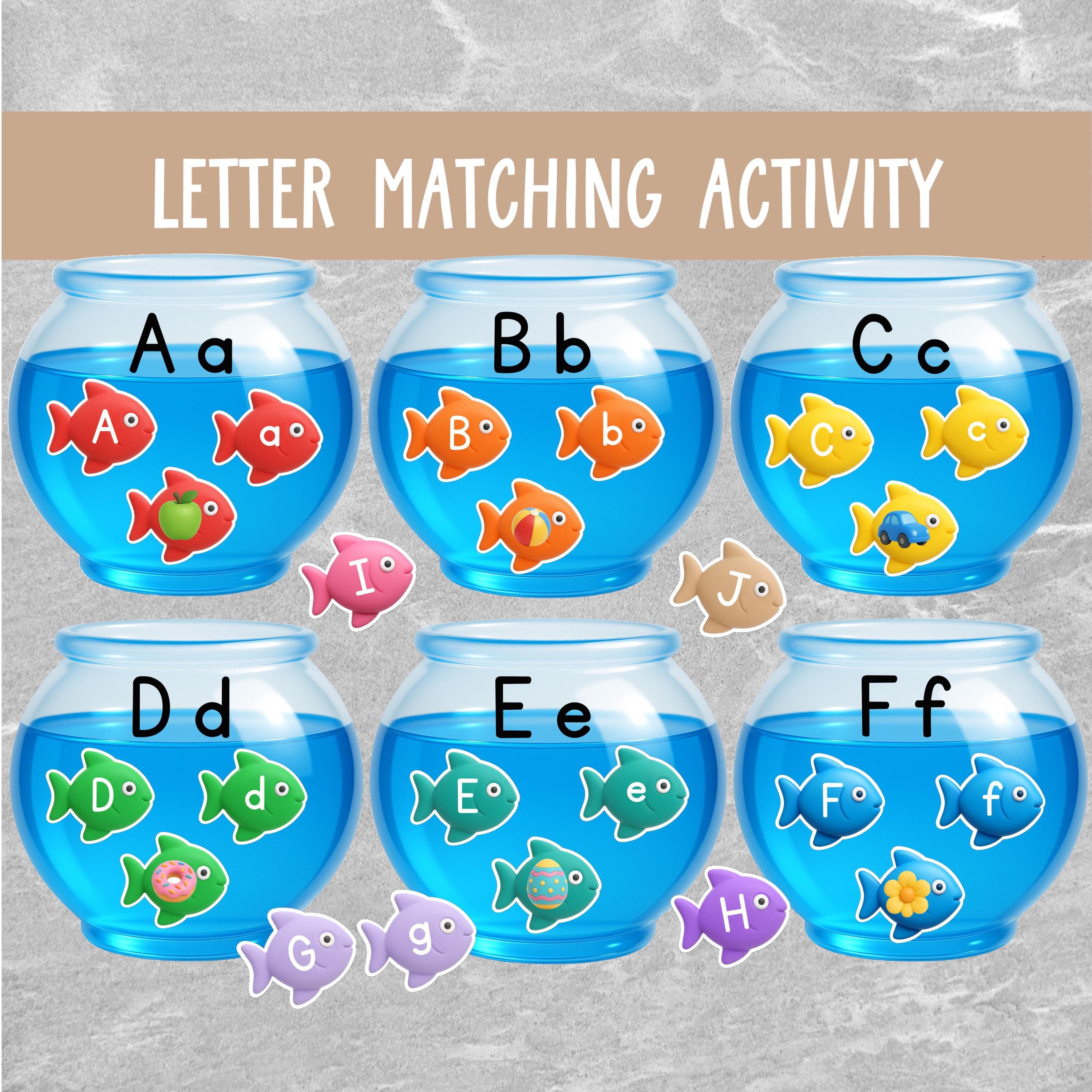 Fish Alphabet Matching Game: Preschool ABC Cards (digital Download) - Etsy