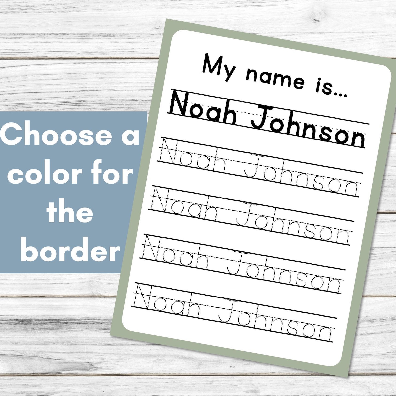 Pre-k Custom Name Tracing Worksheet | Preschool Print Out | My Name ...