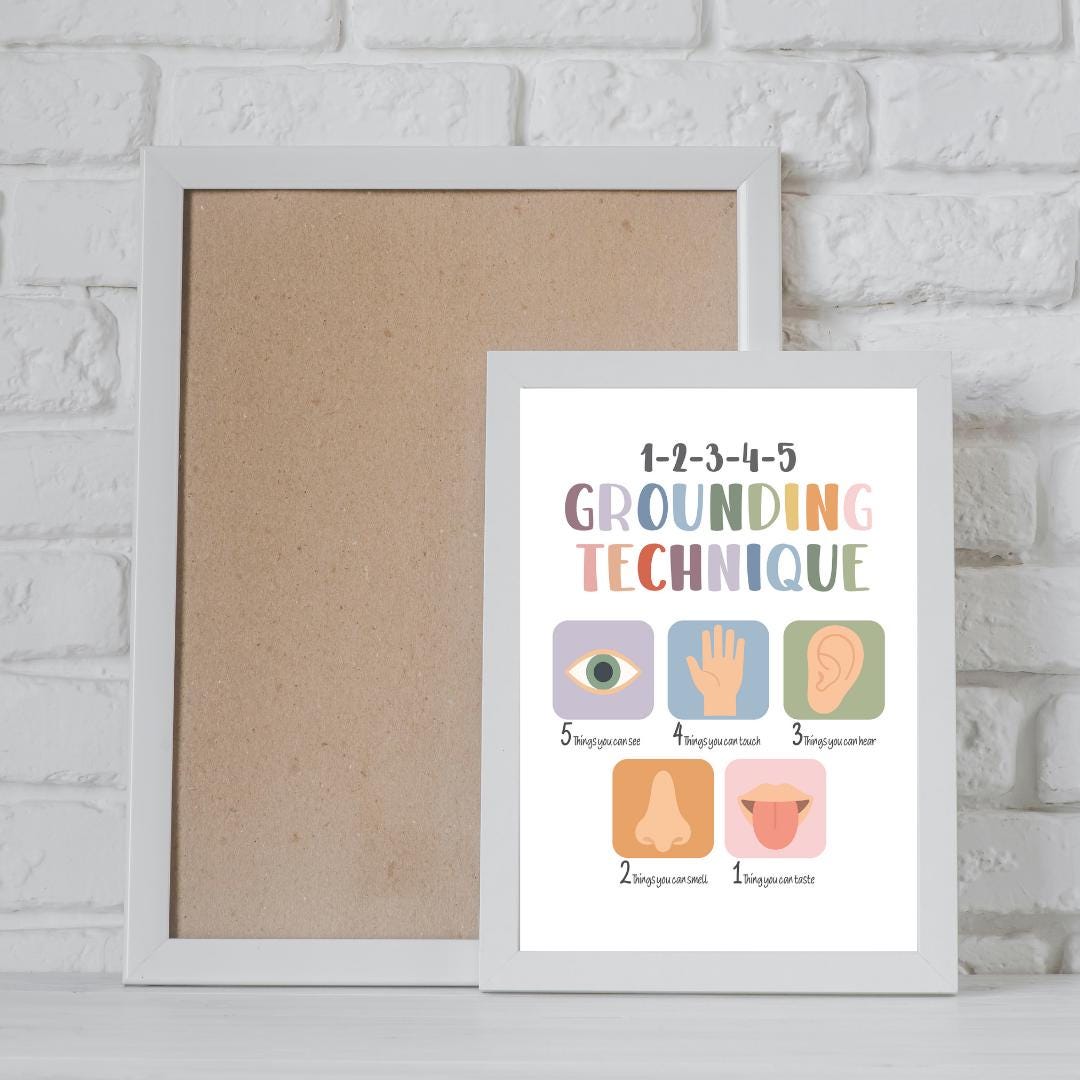 5 Senses Grounding Technique Poster, Mindfulness Chart (digital Download) - Etsy Australia