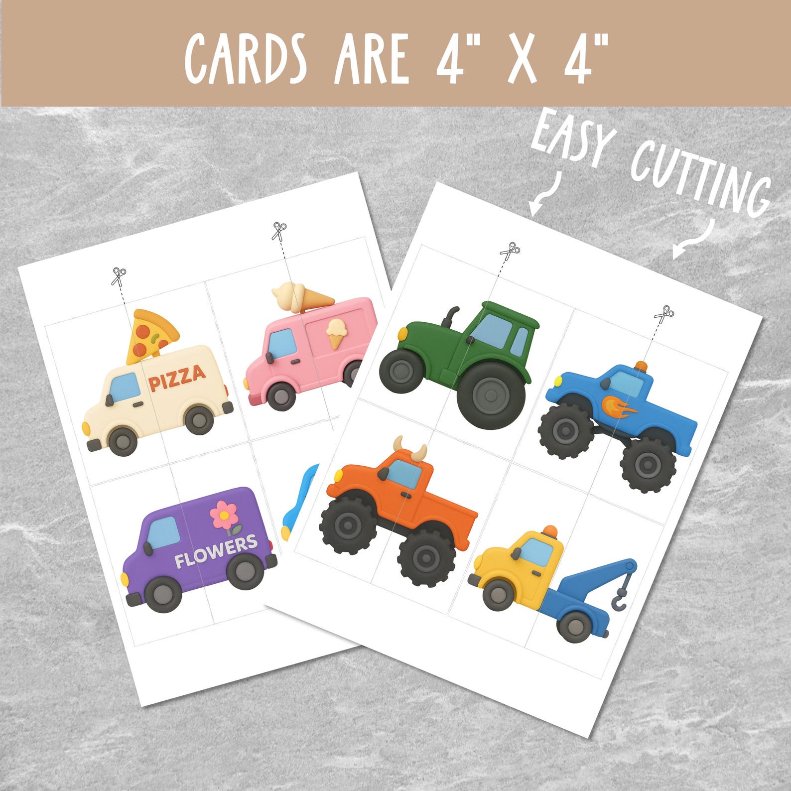 Vehicle Puzzle Matching Activity for Preschool – Transportation-themed ...