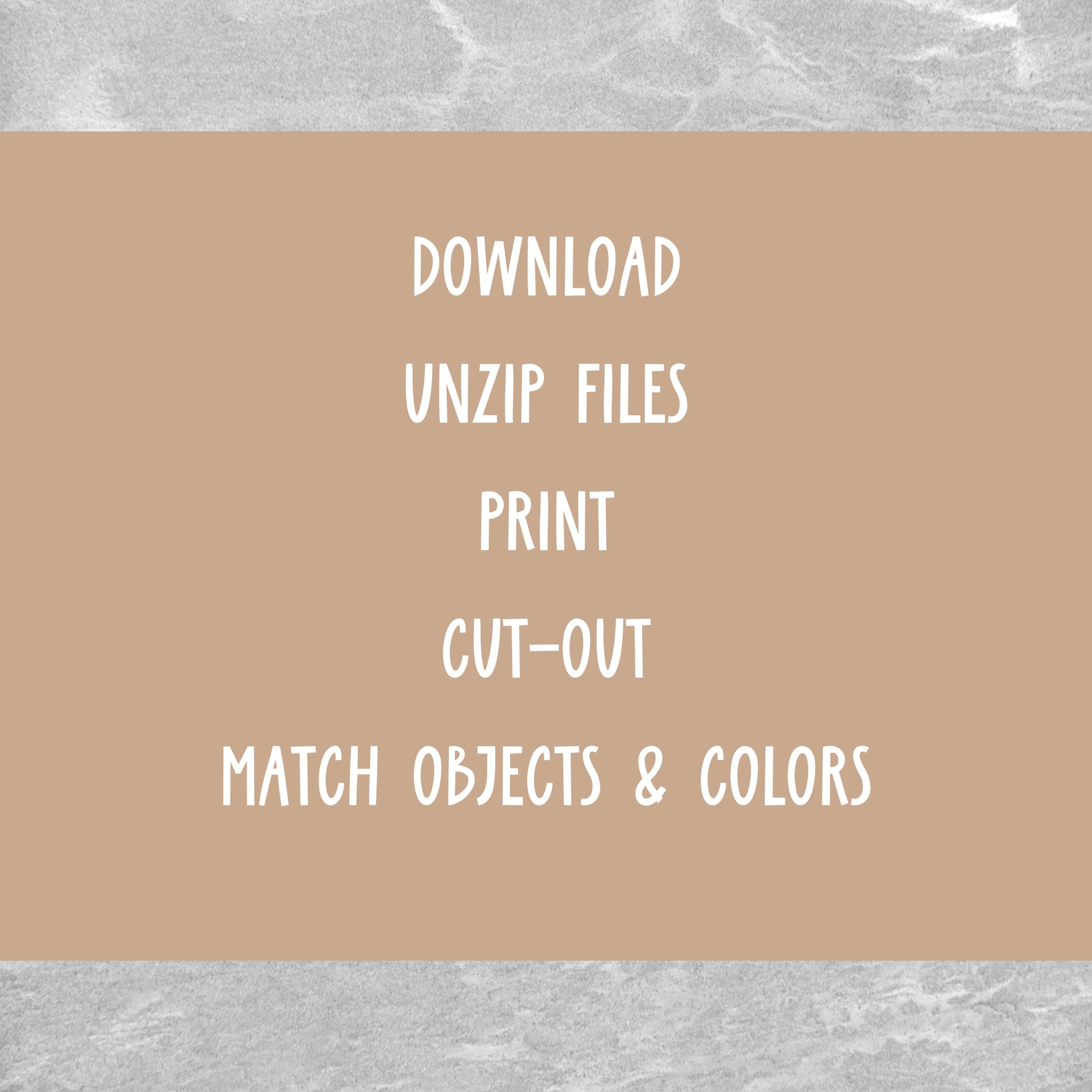 Montessori Color Sorting Matching Game, 14-color Recognition Printable ...