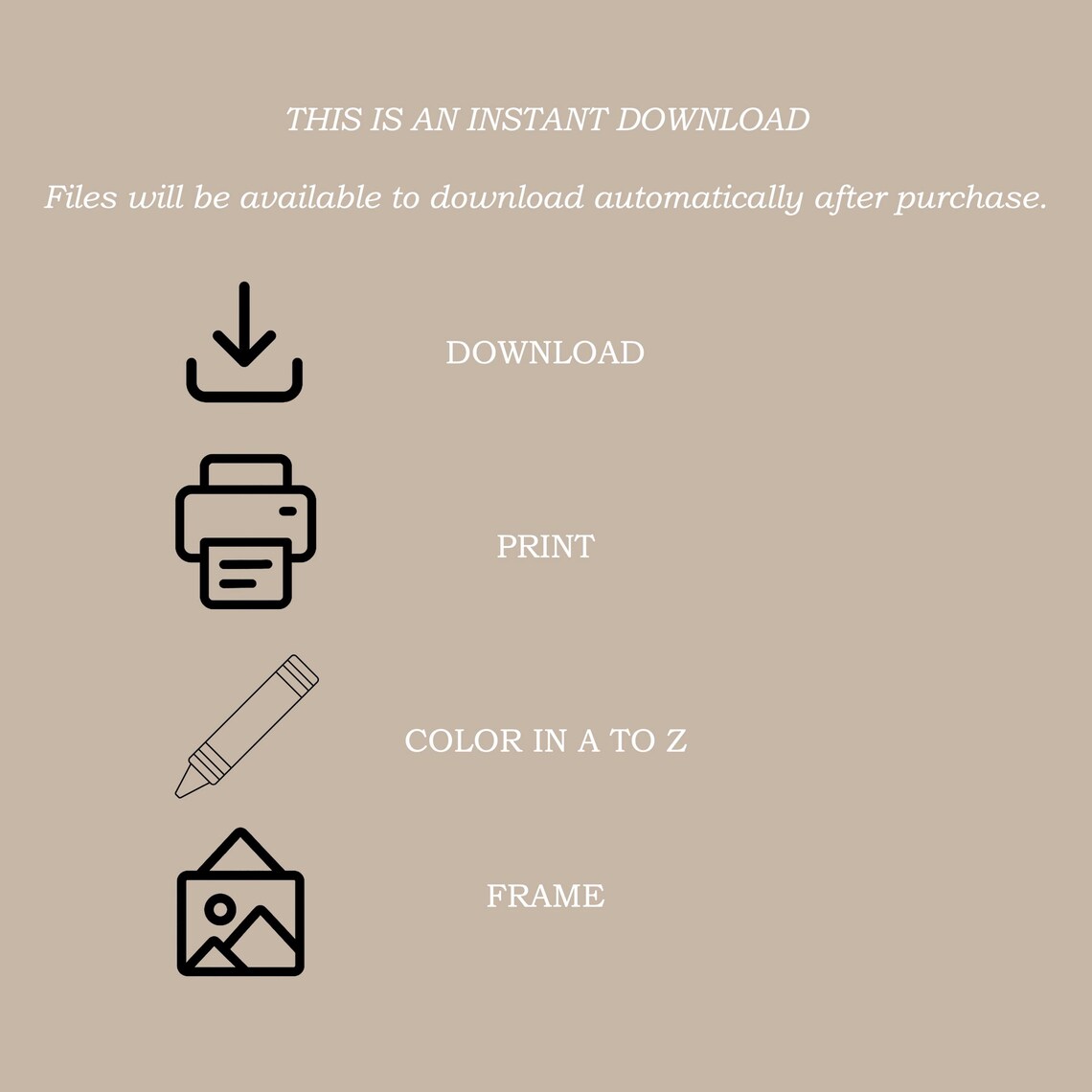 Color-in Alphabet Poster – A to Z Letter Coloring Activity for Kids ...