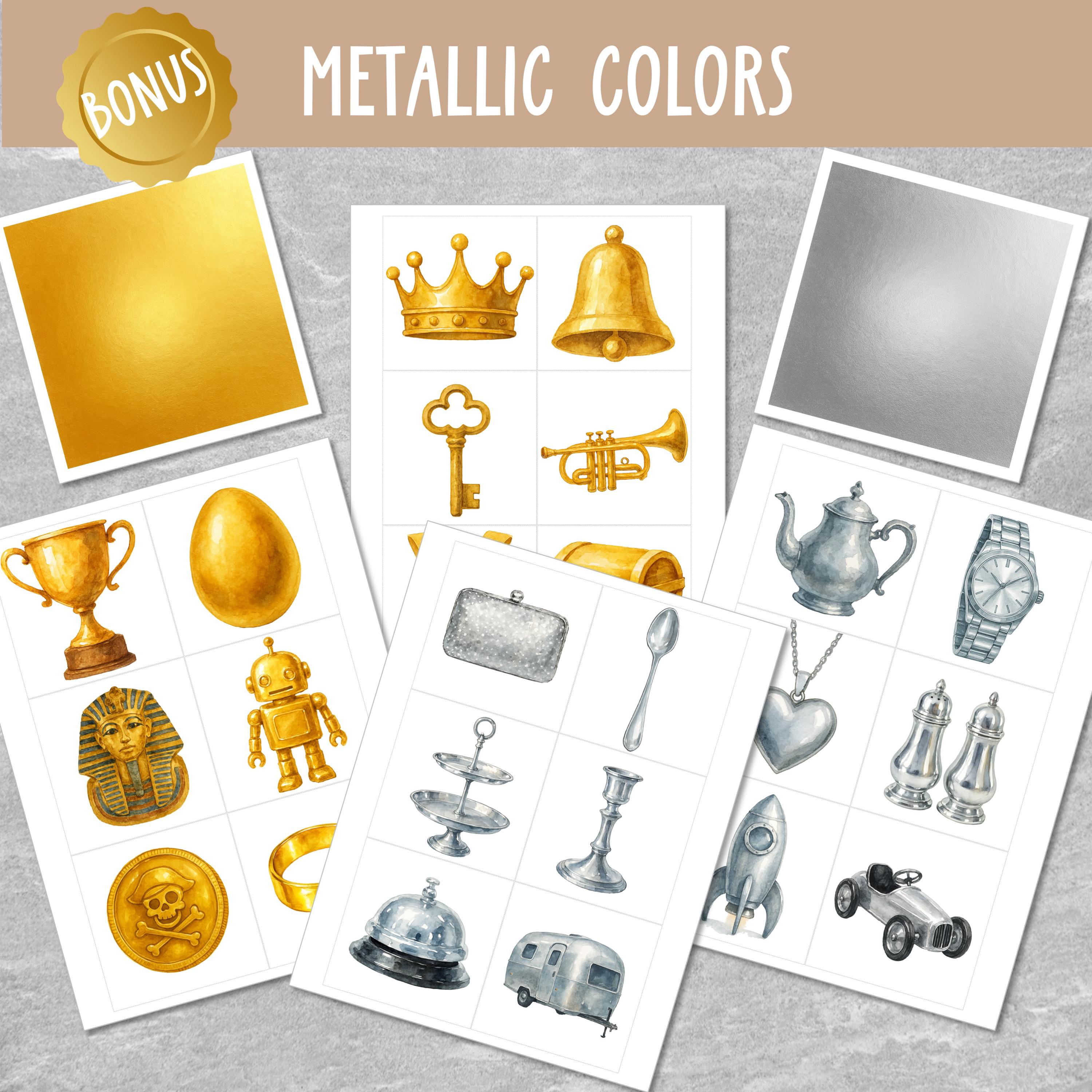 Montessori Color Sorting Matching Game, 14-color Recognition Printable ...