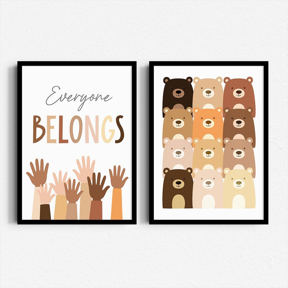 2 Inclusive Posters, Diversity Equality Safe Space, Inclusion Prints ...