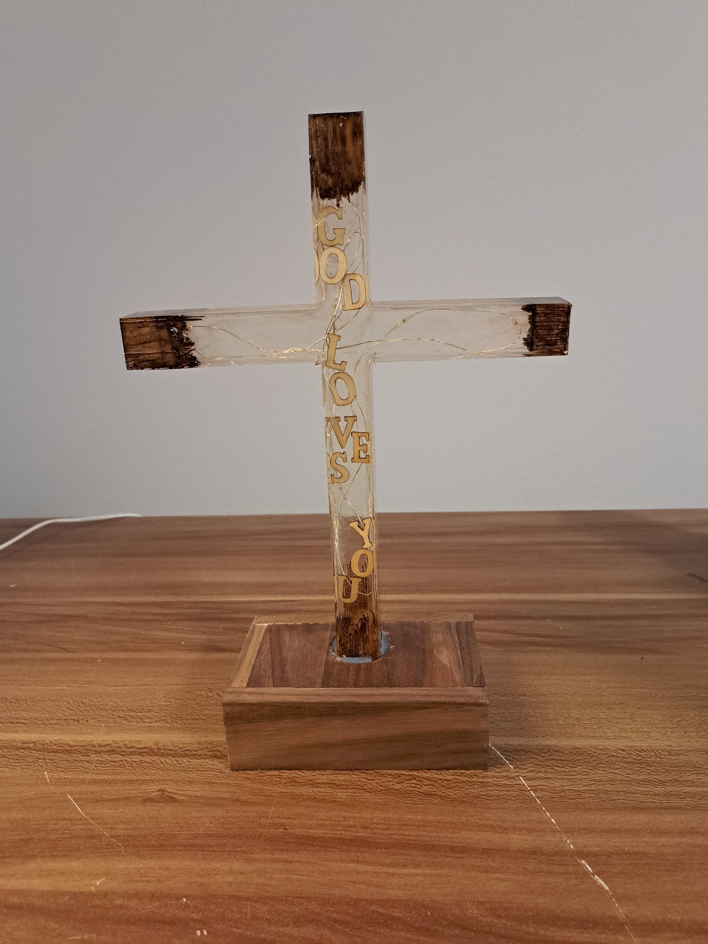 Epoxy Cross With LED Lights - Etsy