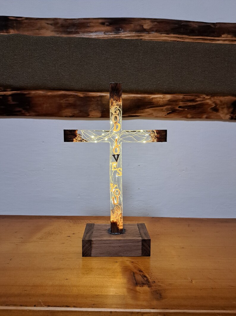 Epoxy Cross With LED Lights - Etsy