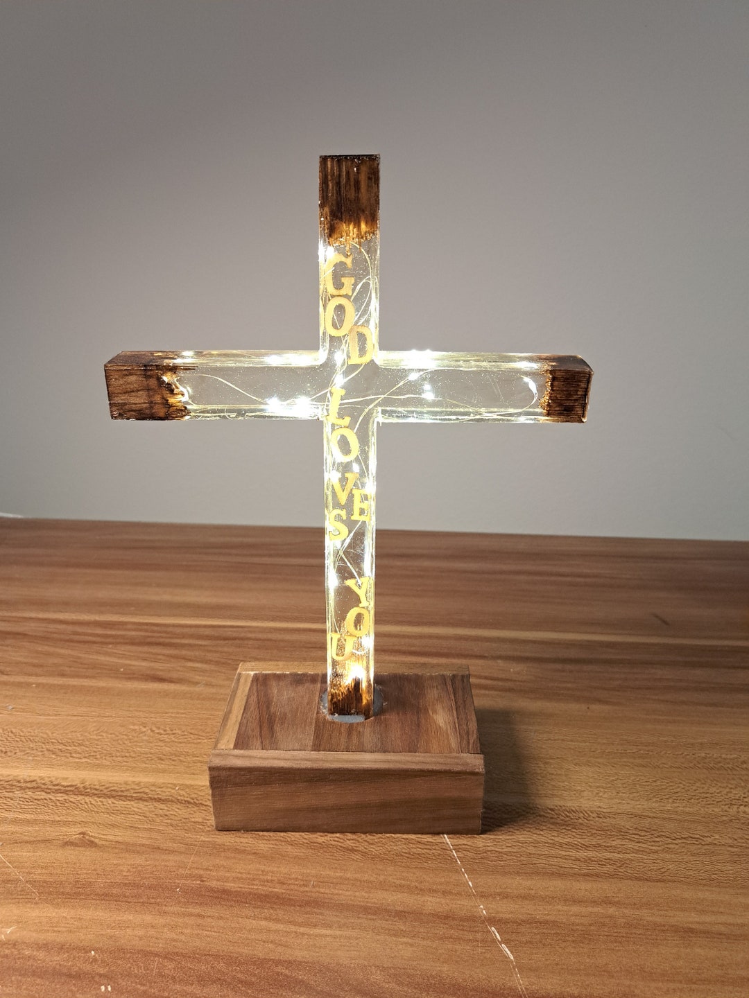 Epoxy Cross With LED Lights - Etsy