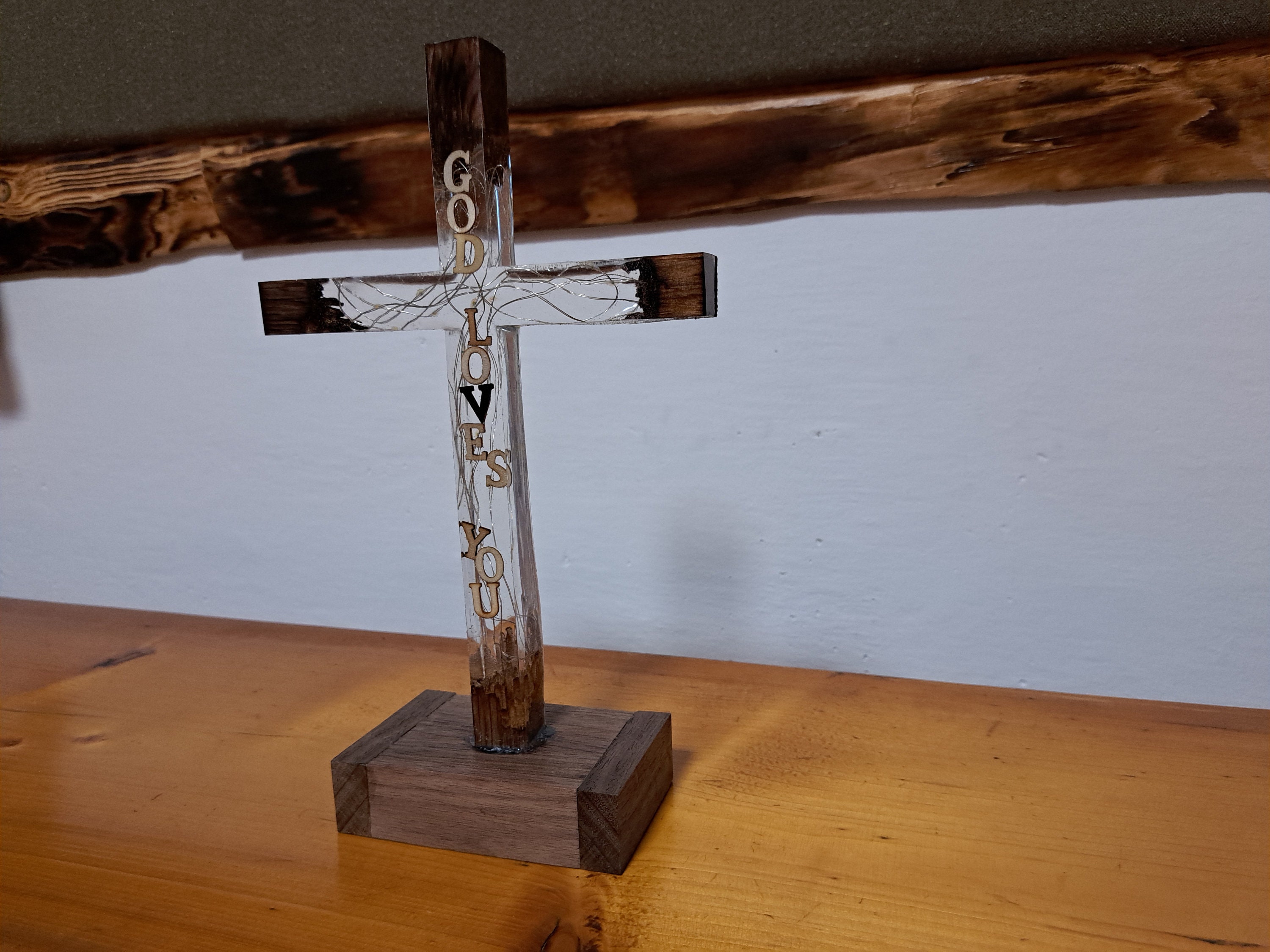 Epoxy Cross With LED Lights - Etsy