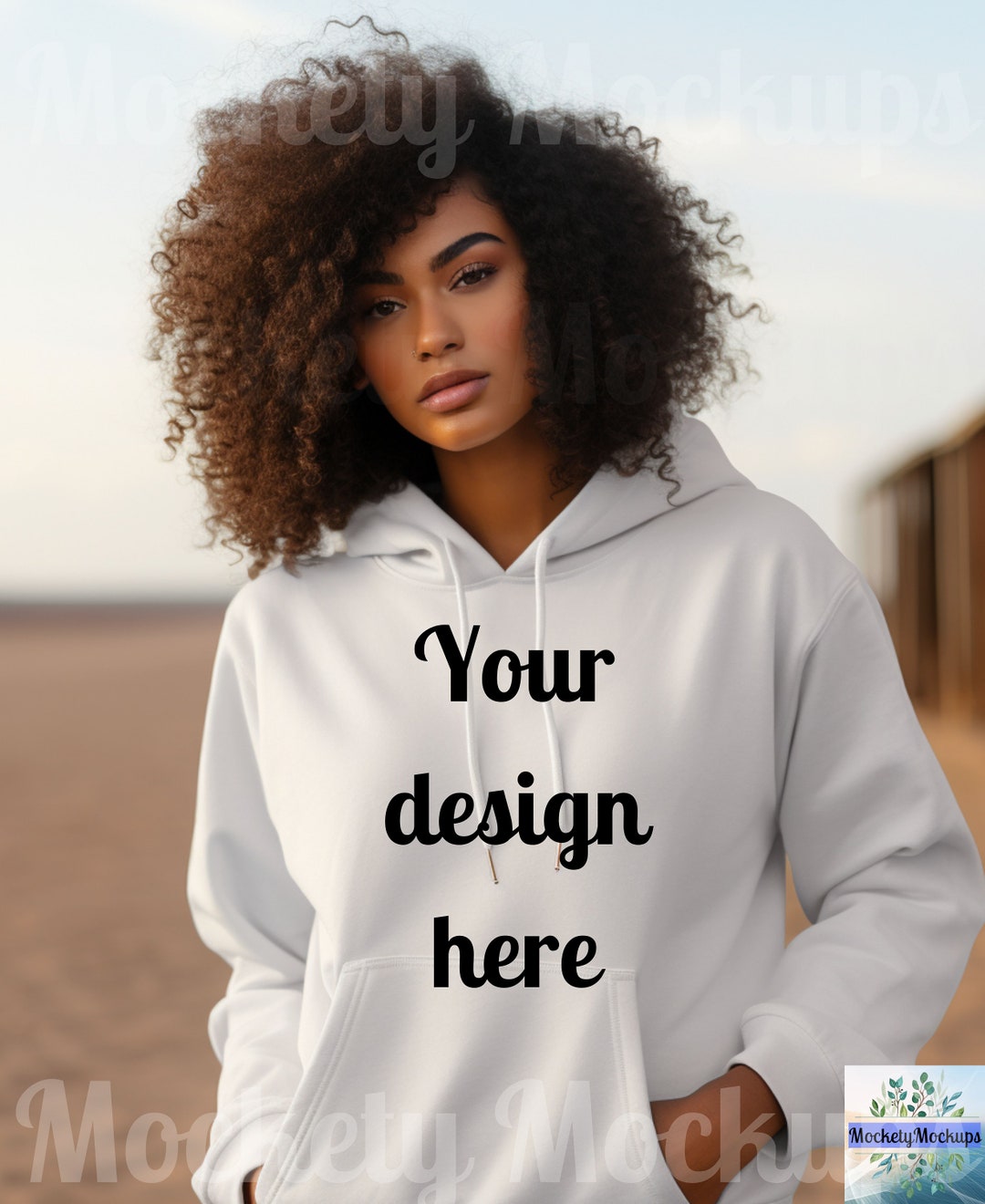 Gildan 18500 White Hoodie Mockup Long Sleeve Sweatshirt Black Etsy