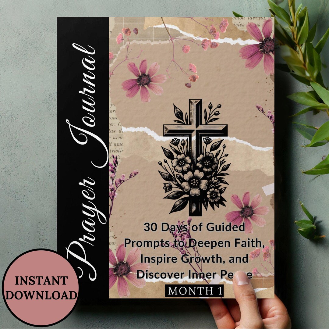 Prayer Journal Printable 30 Days Guided Journal Prompts Devotional ...