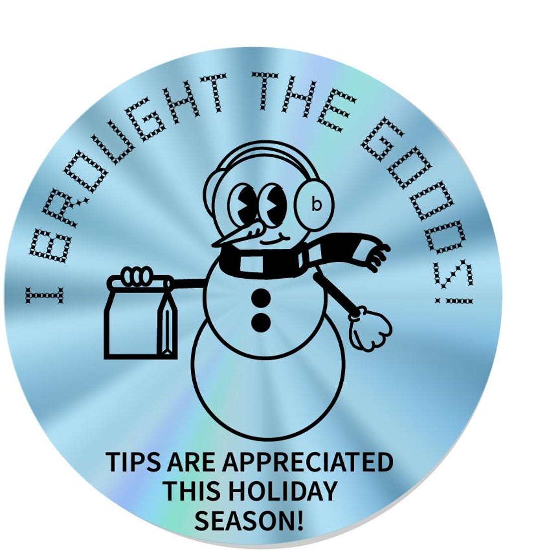Doordash, Grubhub, Uber Eats-themed Delivery 2" [ Holiday ] Delivery ...