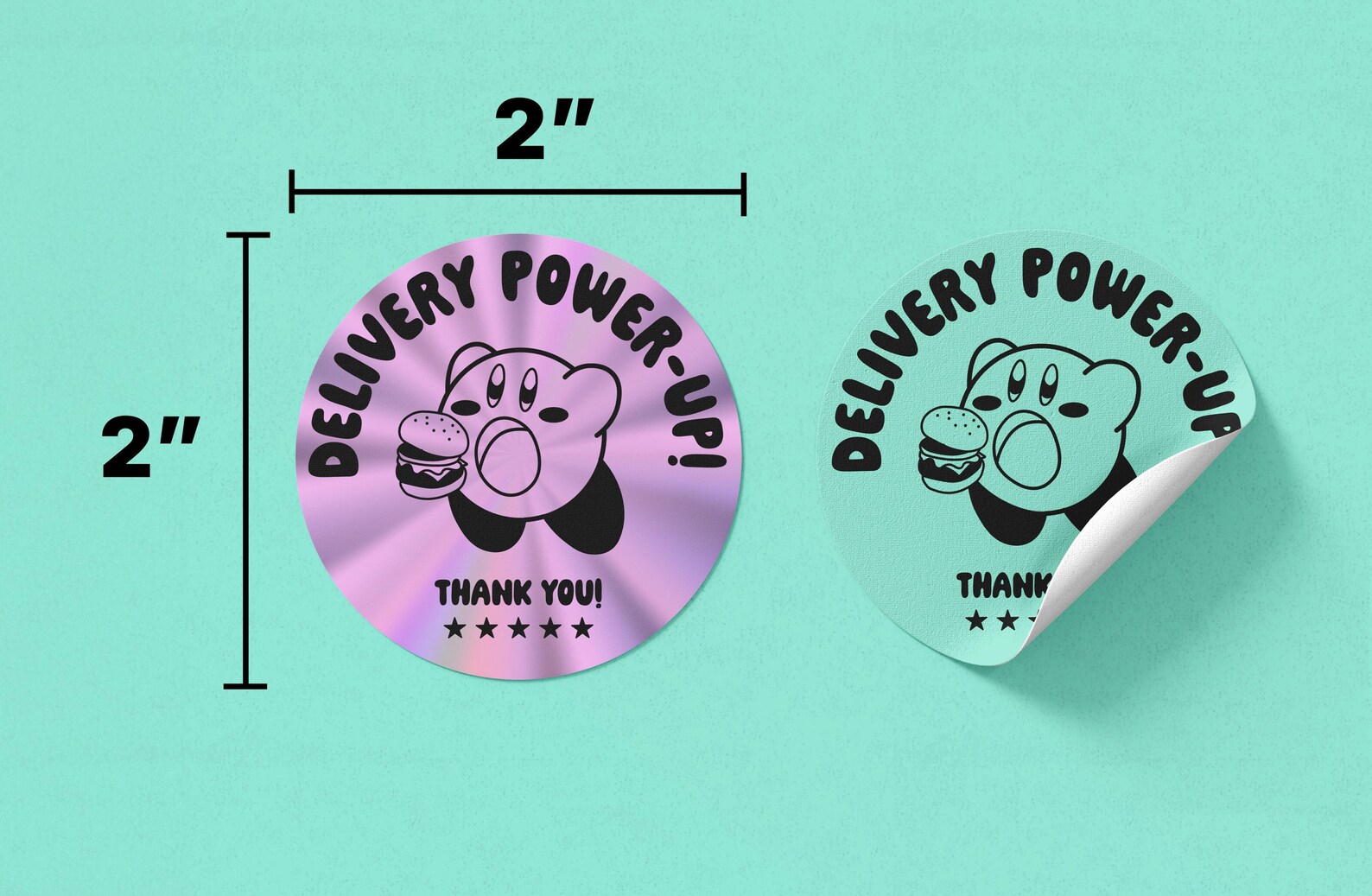 Kirby Themed | Food Delivery Stickers | Ubereats Delivery Stickers ...