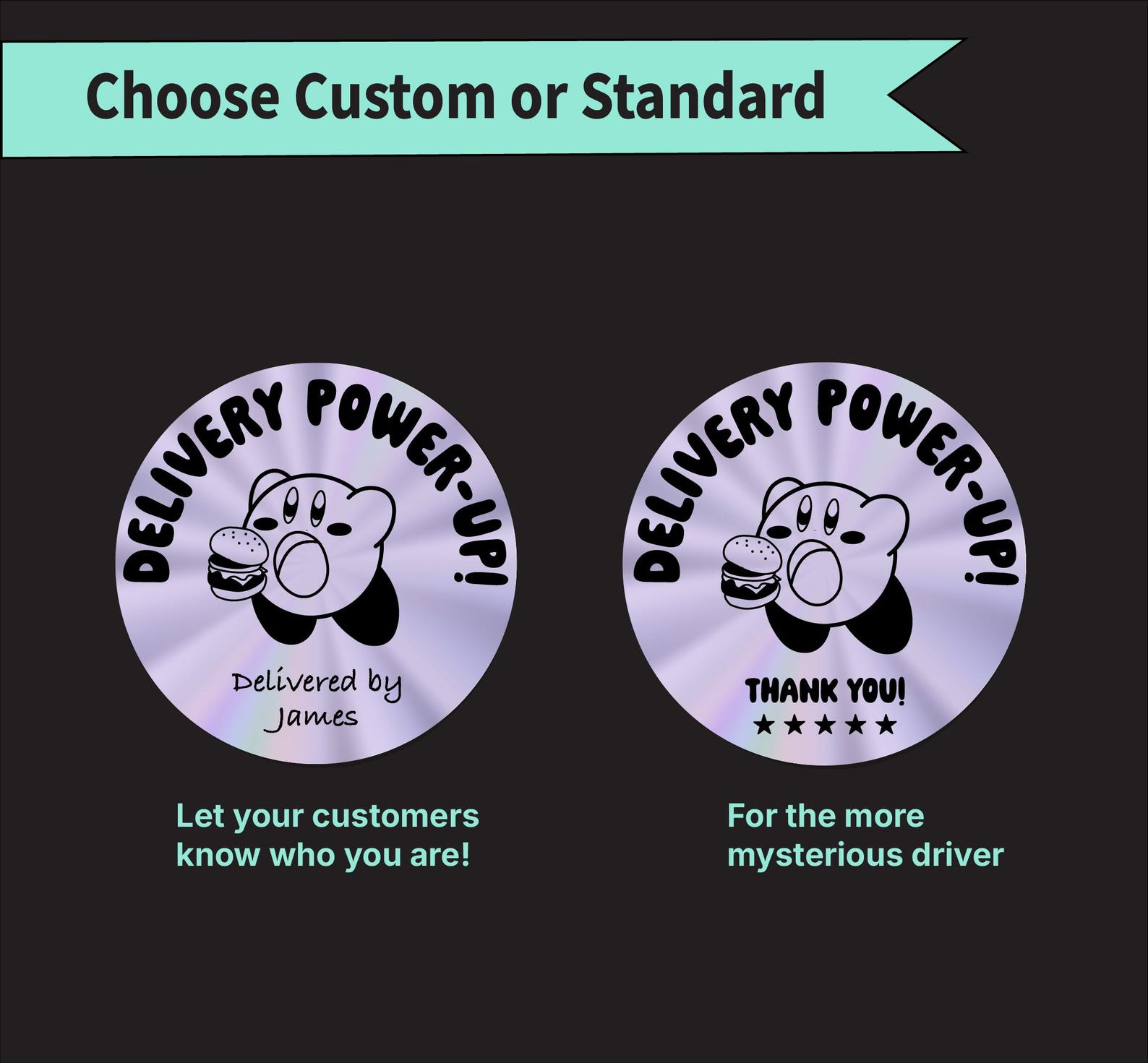 Kirby Themed | Food Delivery Stickers | Ubereats Delivery Stickers ...