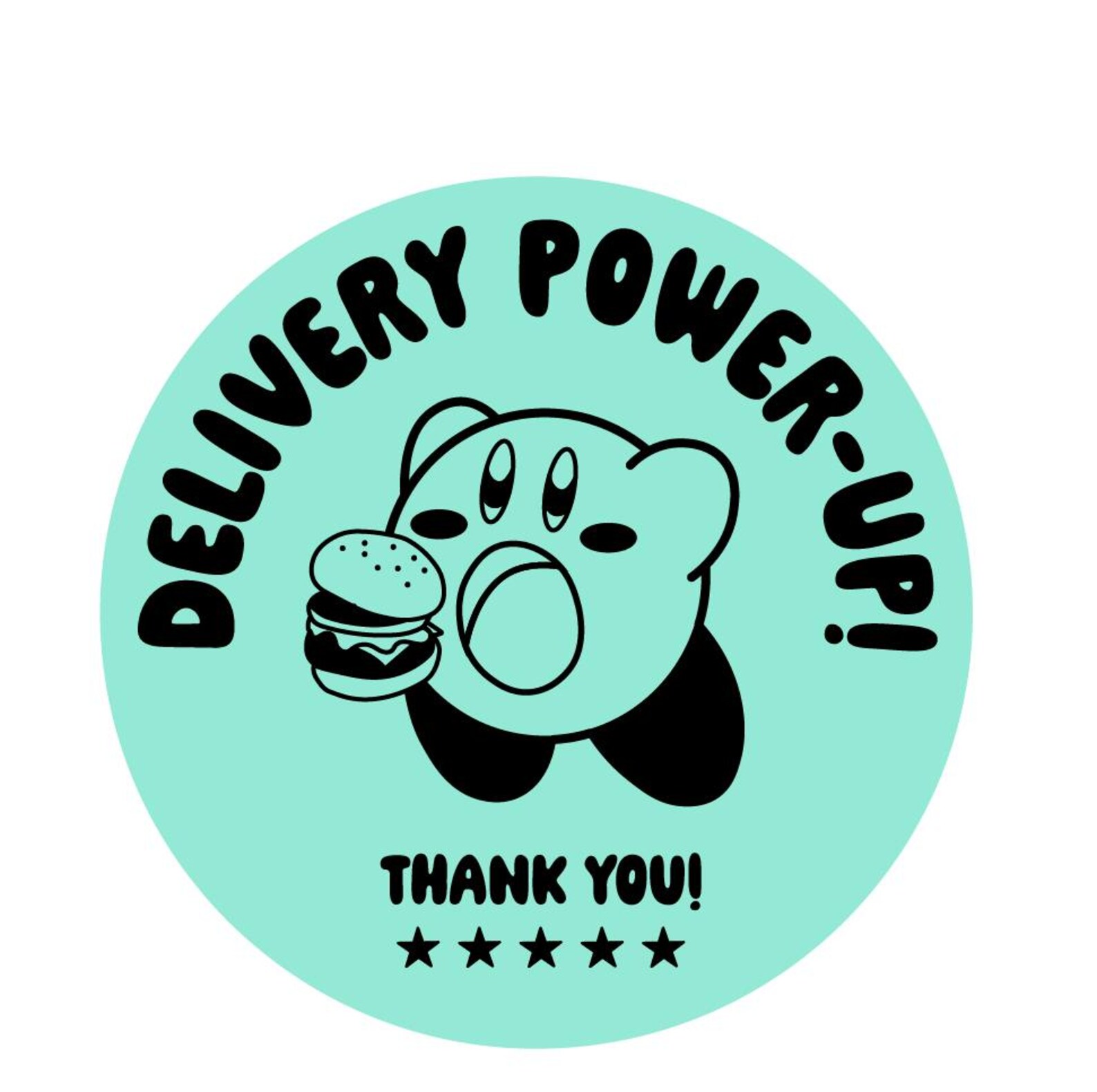 Kirby Themed | Food Delivery Stickers | Ubereats Delivery Stickers ...