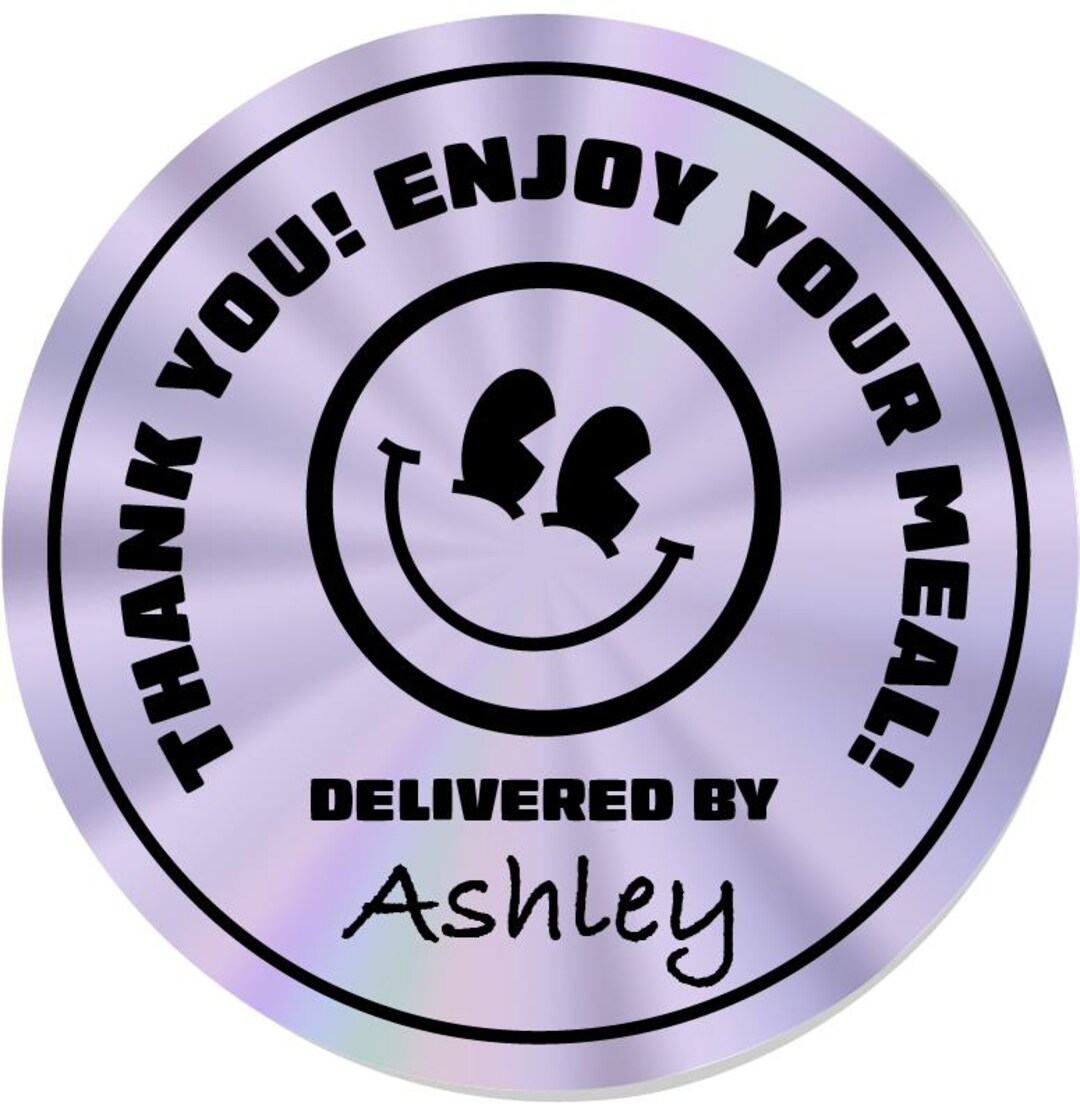 Personalized Food Delivery Stickers Ubereats Delivery Stickers Grubhub ...