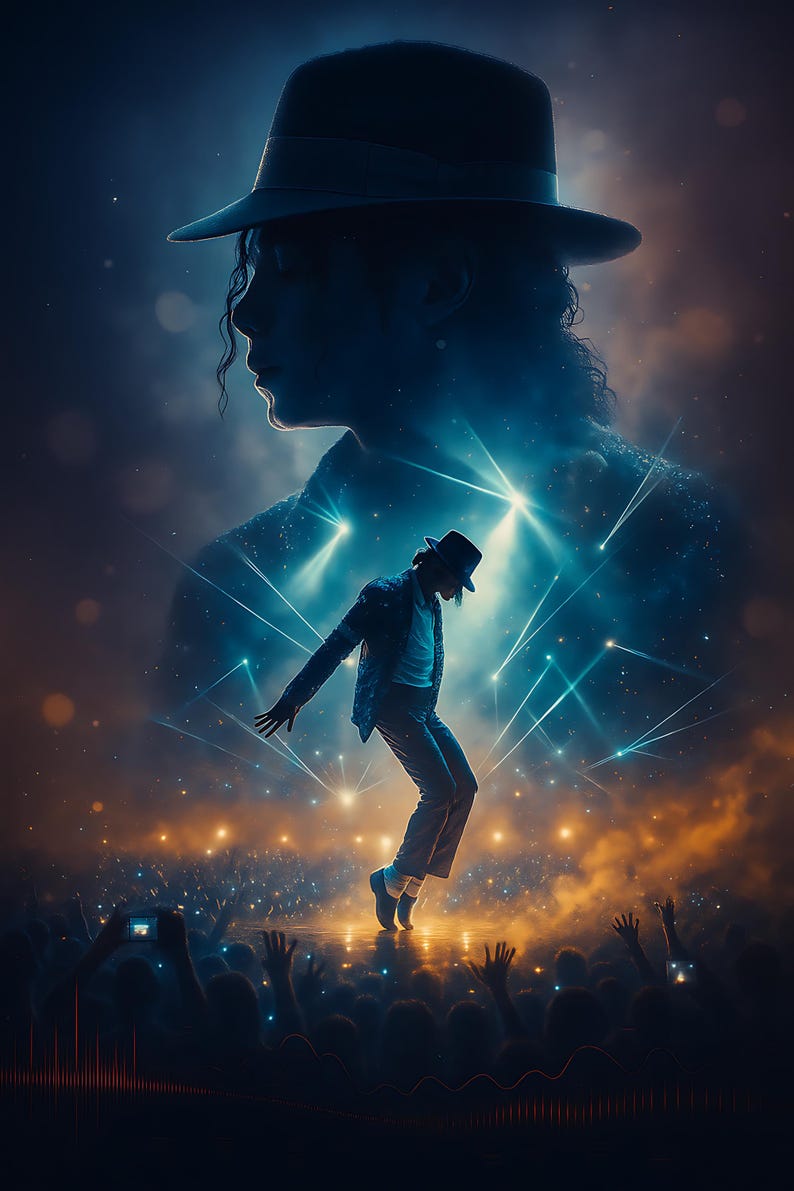 Michael Jackson Moon Walk 8K – Iconic Digital Art Print - Etsy