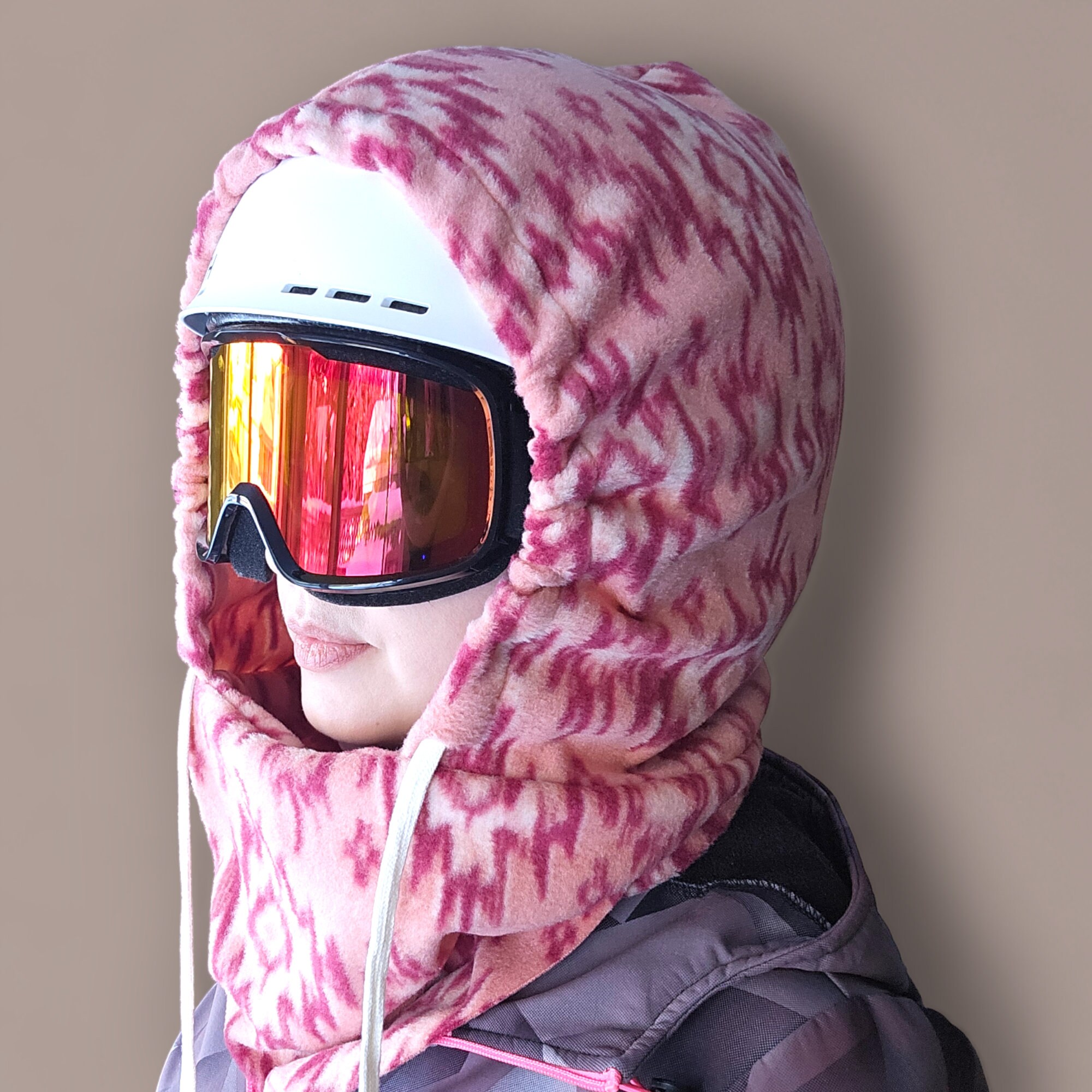 Snowboarding Mask | Ski Mask | Ski Hood | Balaclava | Pink Winter Hood ...