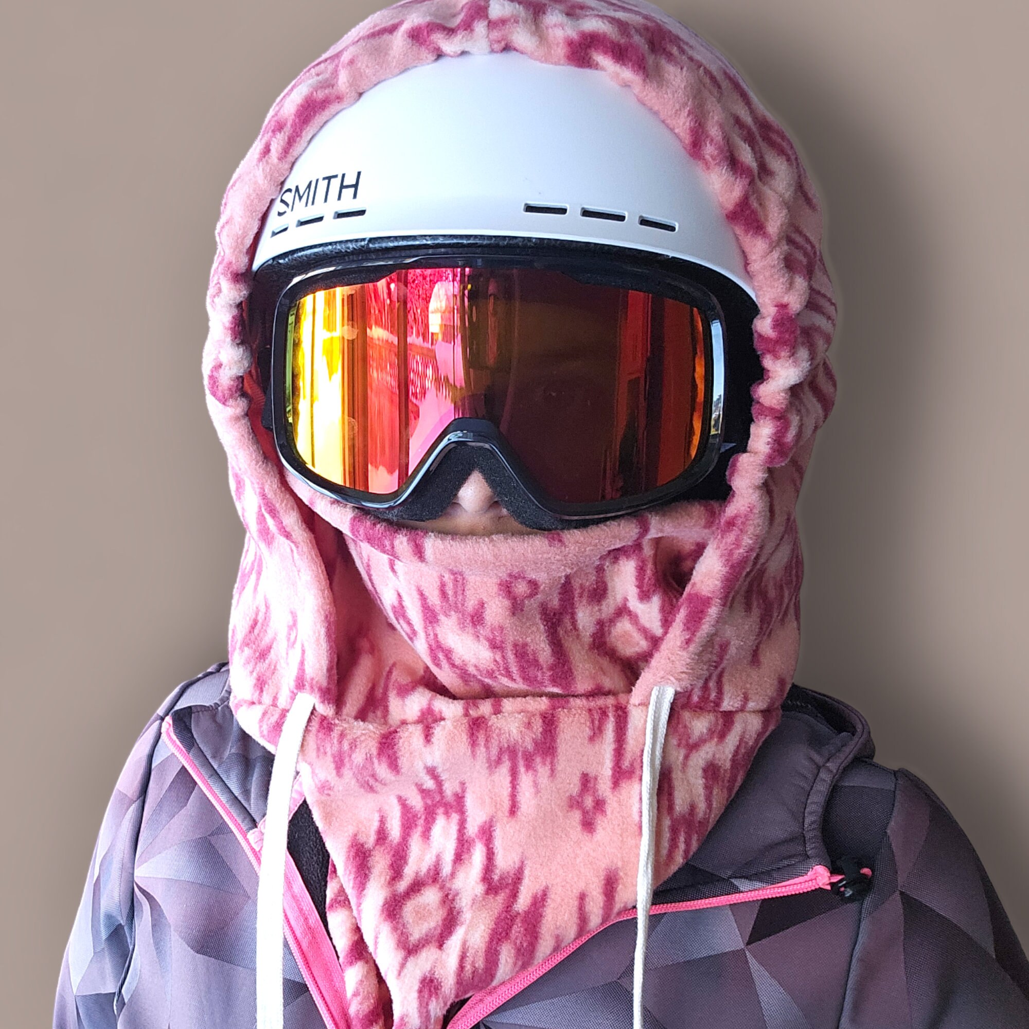 Snowboarding Mask | Ski Mask | Ski Hood | Balaclava | Pink Winter Hood ...