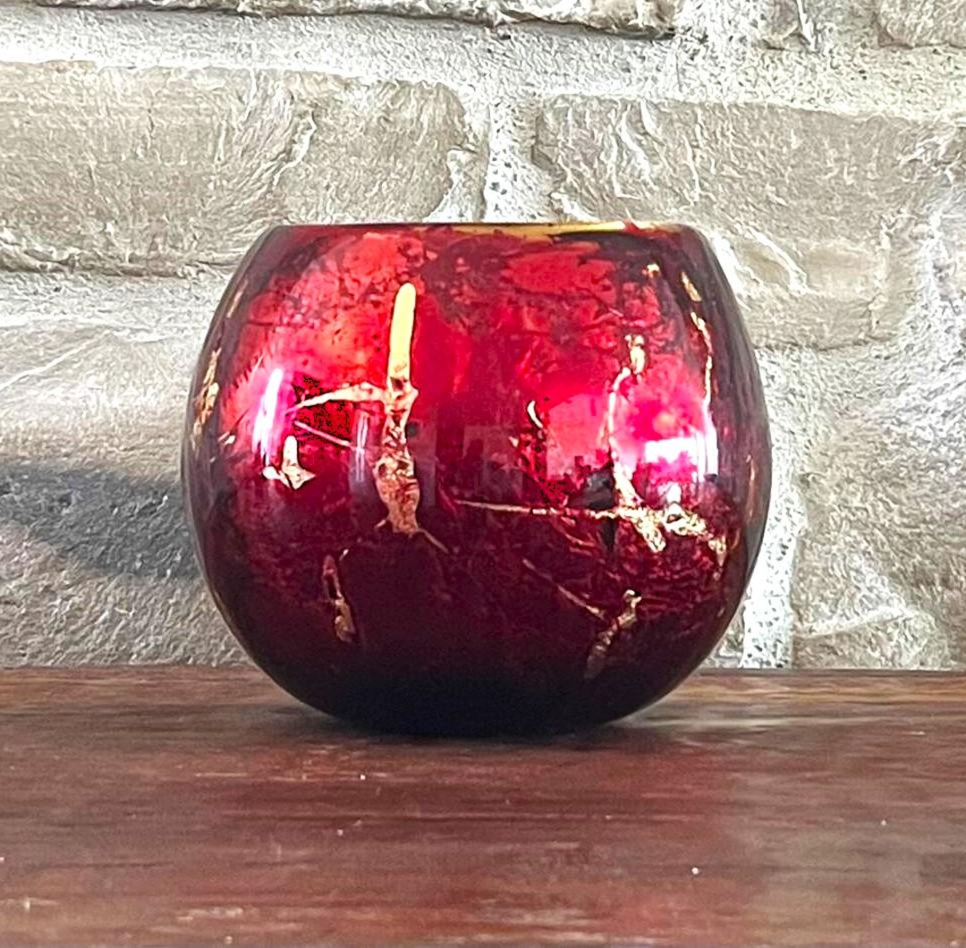 Hand Painted Glass Sphere Vase: Unique Home Decor - Etsy