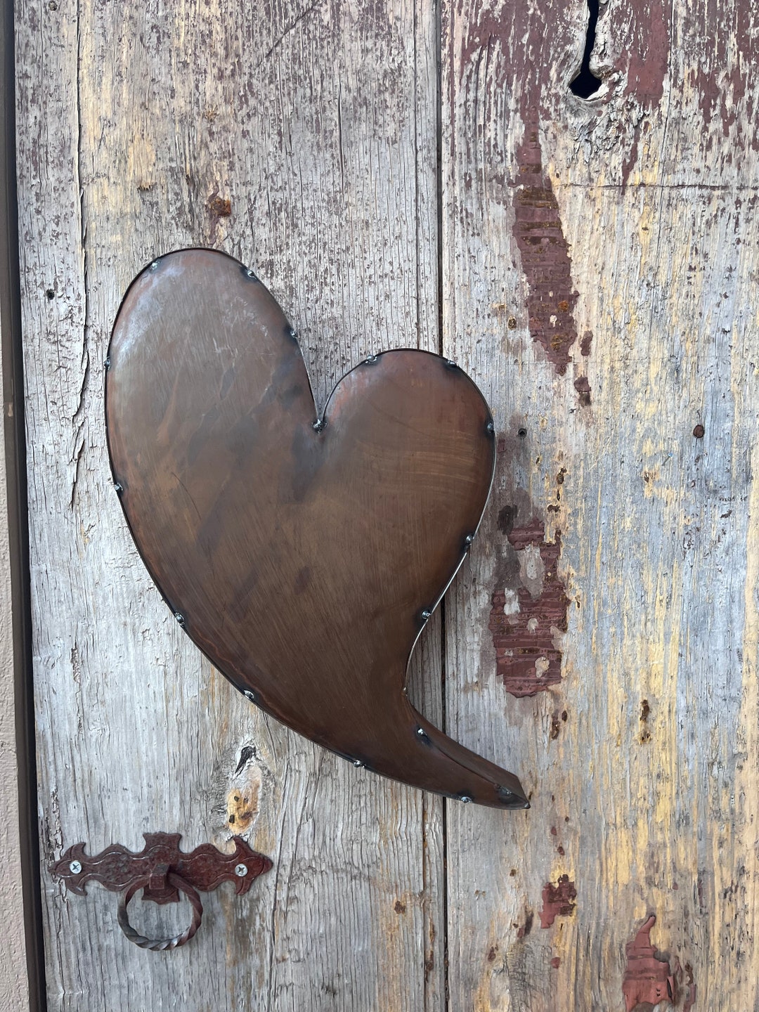 Rustic Romance Metal Heart - Etsy
