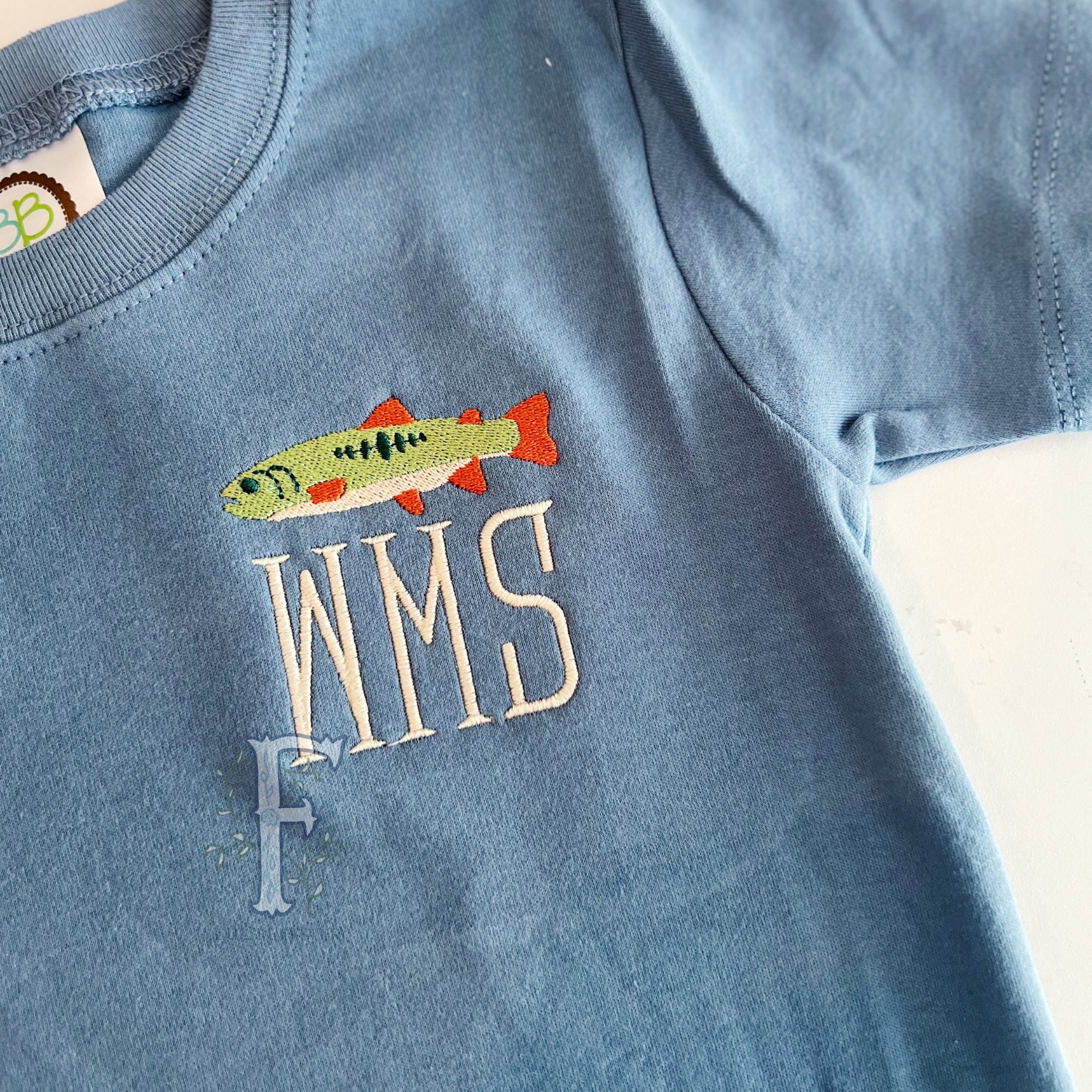 Boys Monogrammed Fish Shirt | Boys Personalized Shirt - Etsy