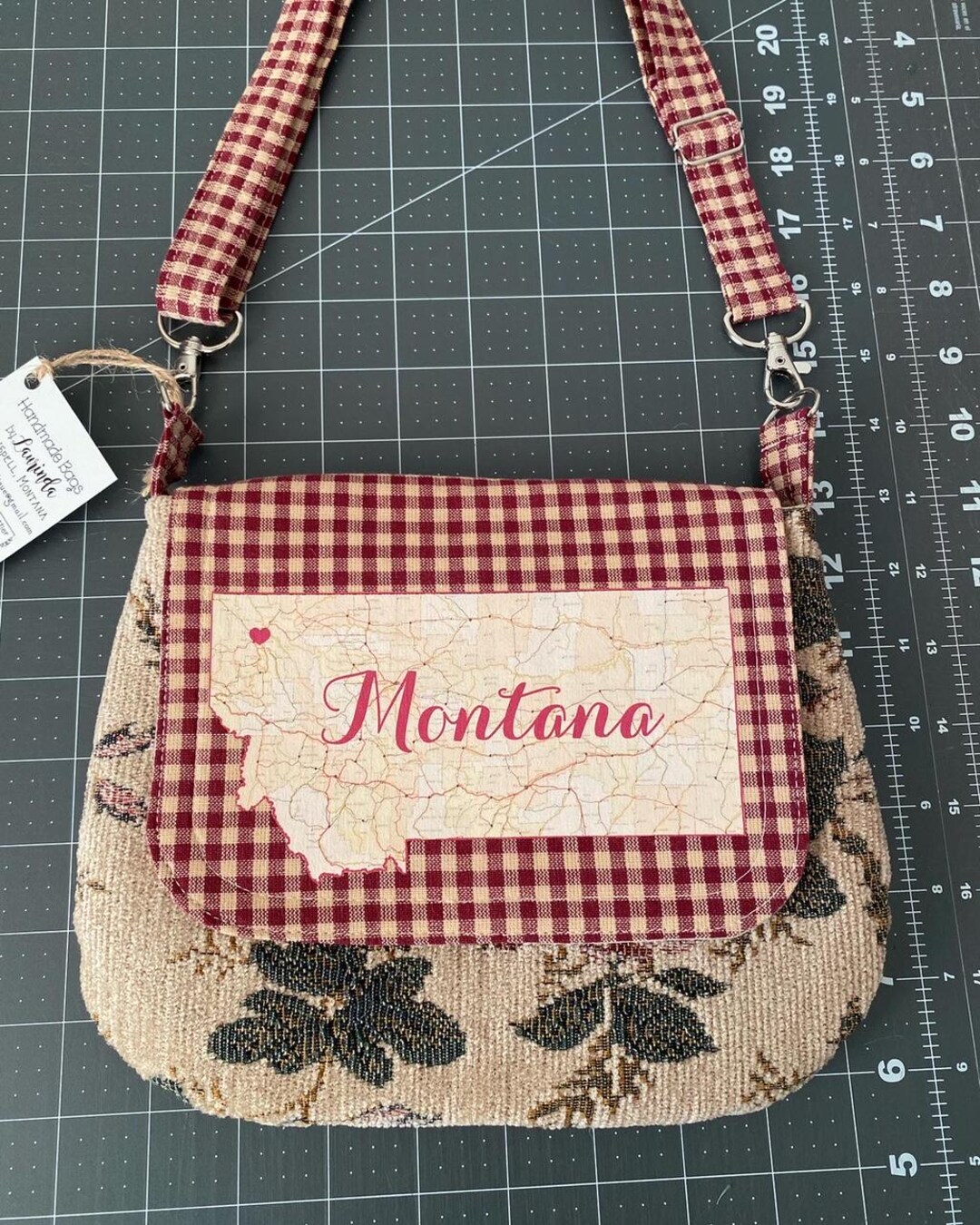 Small Purse - Montana State Map Floral Tapestry - Etsy