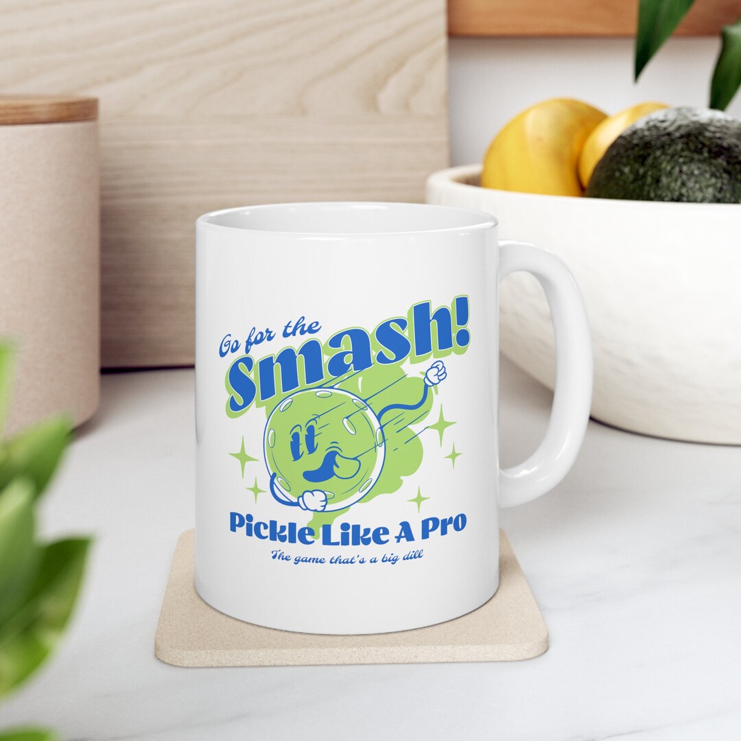 Pickleball Mug Pickle Ball Accessories Hippie Ceramic Mug - Etsy