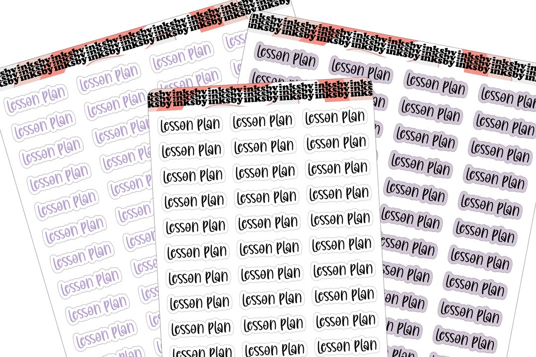 Lesson Plan Planner Stickers Font F3 Lesson Plan Stickers - Etsy