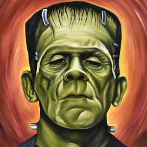 Frankenstein Oil Painting on Canvas - Etsy