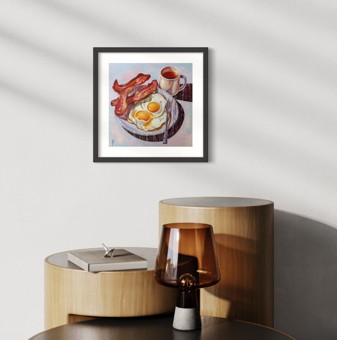 Breakfast Oil Painting Art Print 11 X 11 In - Etsy