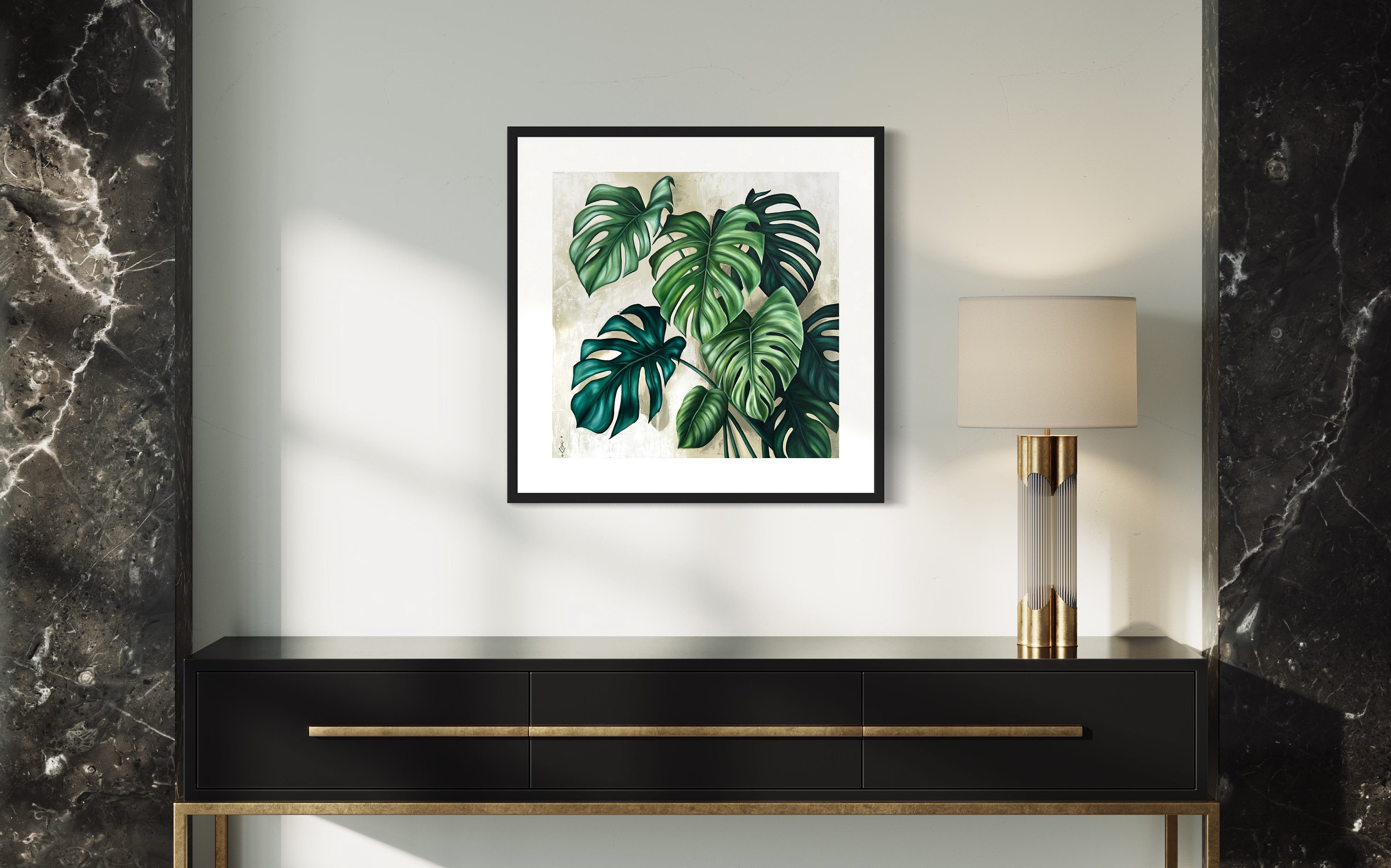 Oil Painting Monstera Artwork Home Decor Gifts Canvas Art - Etsy