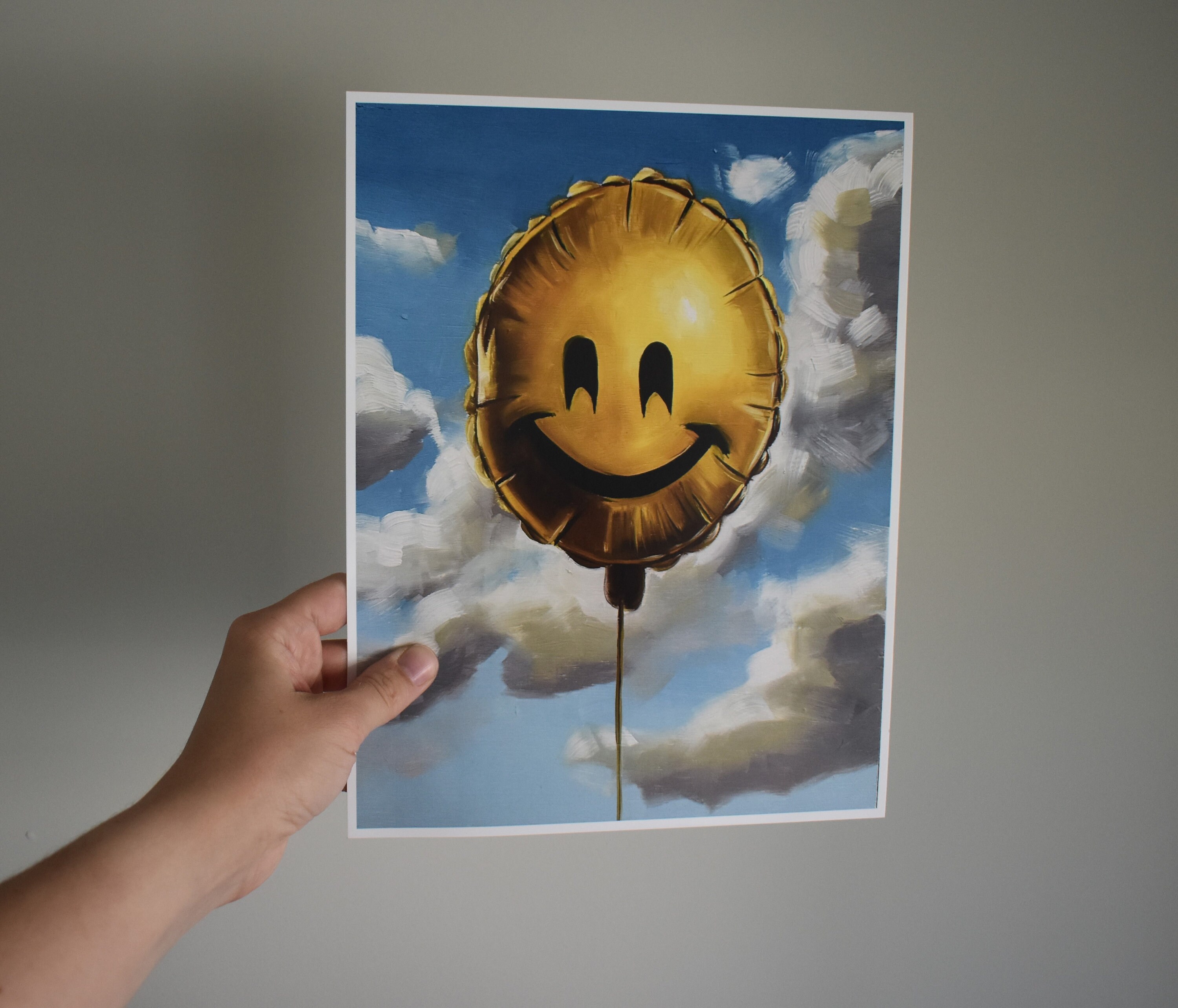 Print Smiley Face Original Artwork Home Decor 8.5 X 11 In - Etsy