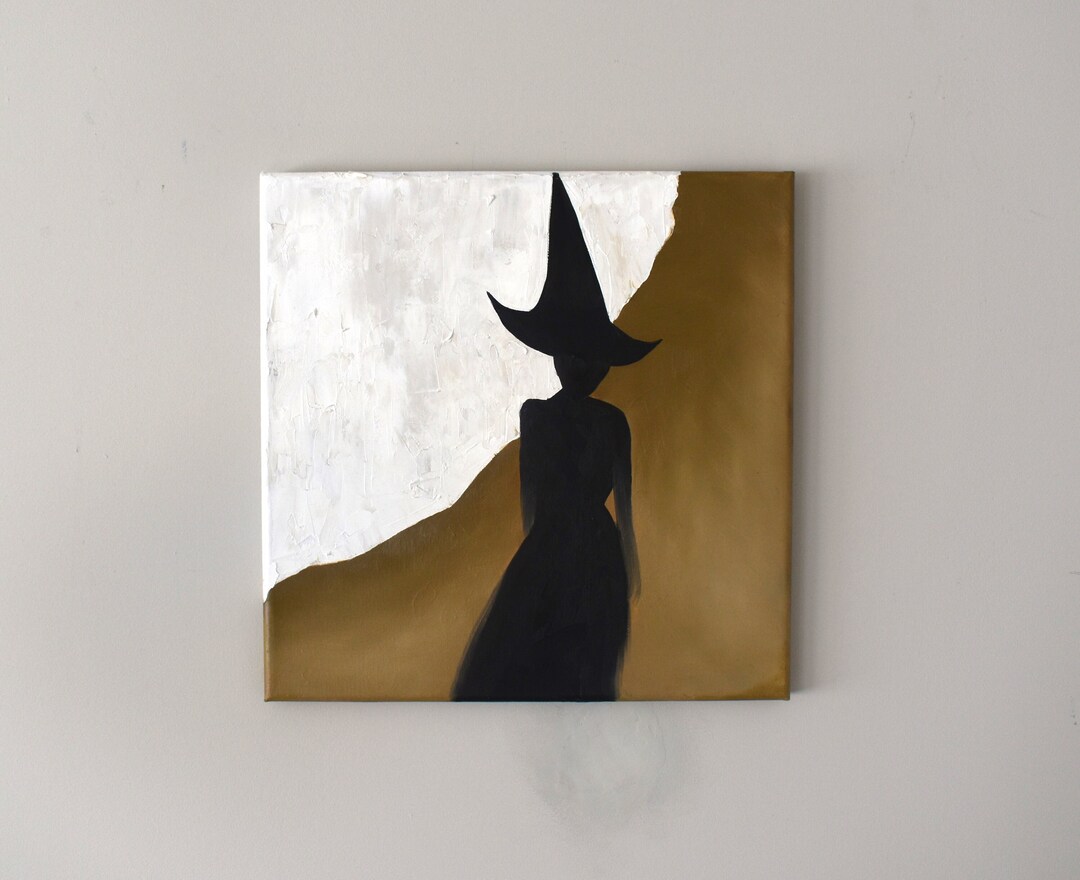 Witch Oil Painting 12 X 12 in Square Canvas Wall Art - Etsy