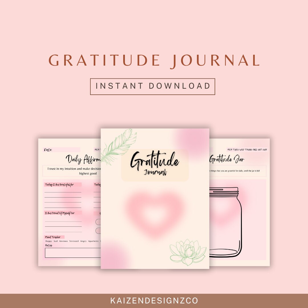 Digital Gratitude Journal, Daily Mindfulness Journal, Goodnotes ...